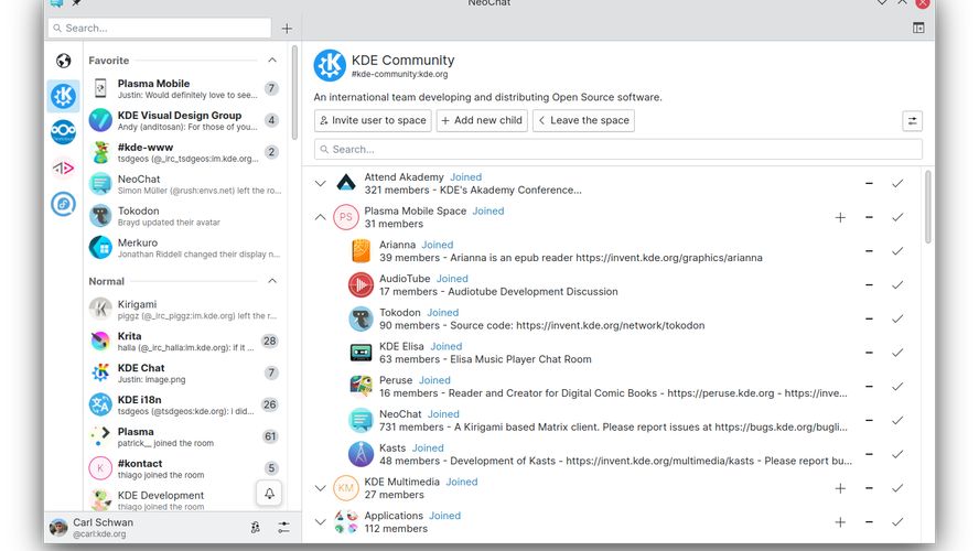 Neochat: A client for Matrix, the decentralized communication protocol ...