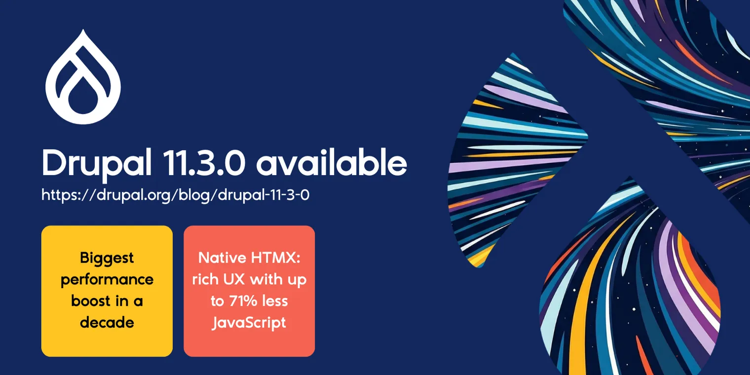 Drupal 11.3 delivers major performance boost, native HTMX, stable ...