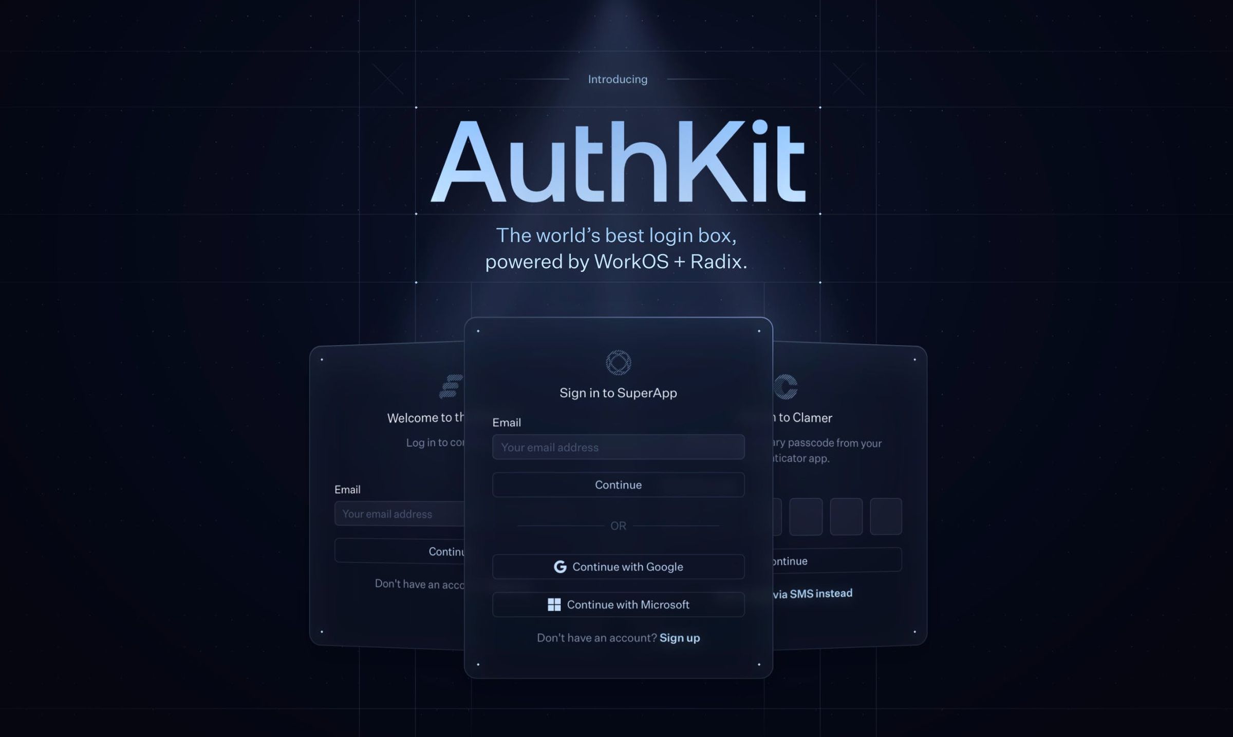 AuthKit: Radix-powered open source authentication UI built for effortless customizations ...