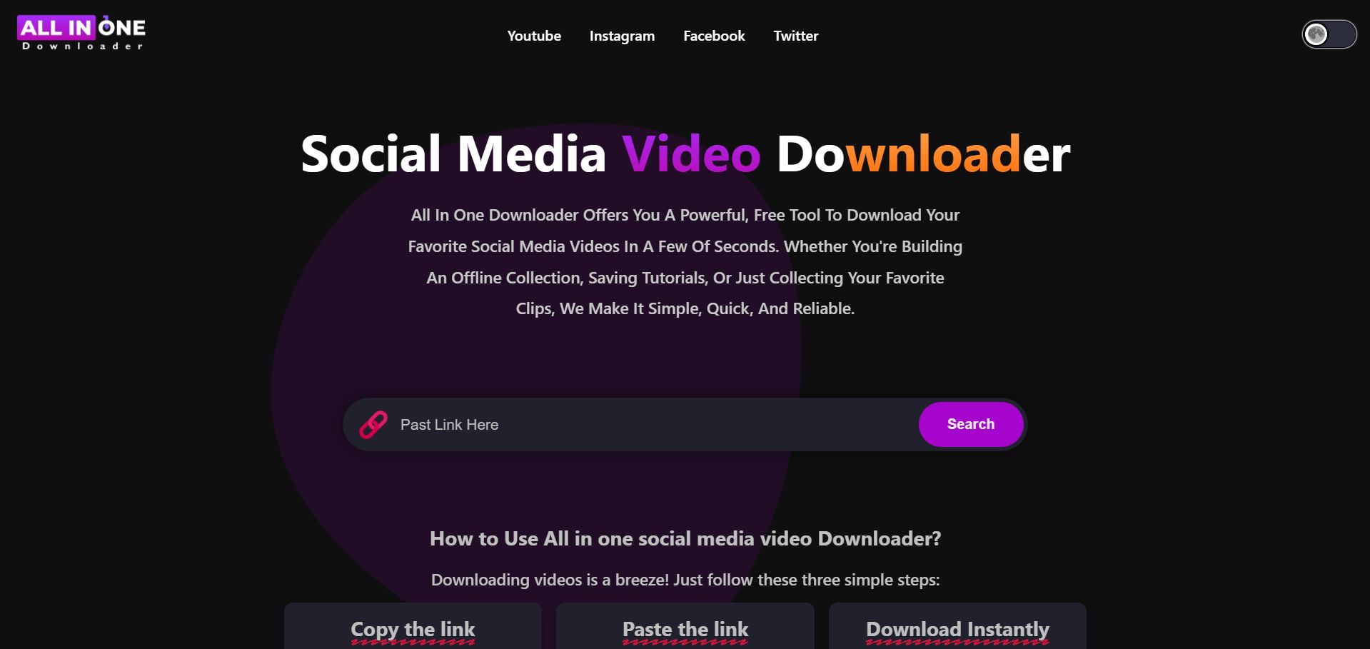All in one downloader: A fast, free, and ad-free tool that allows users ...