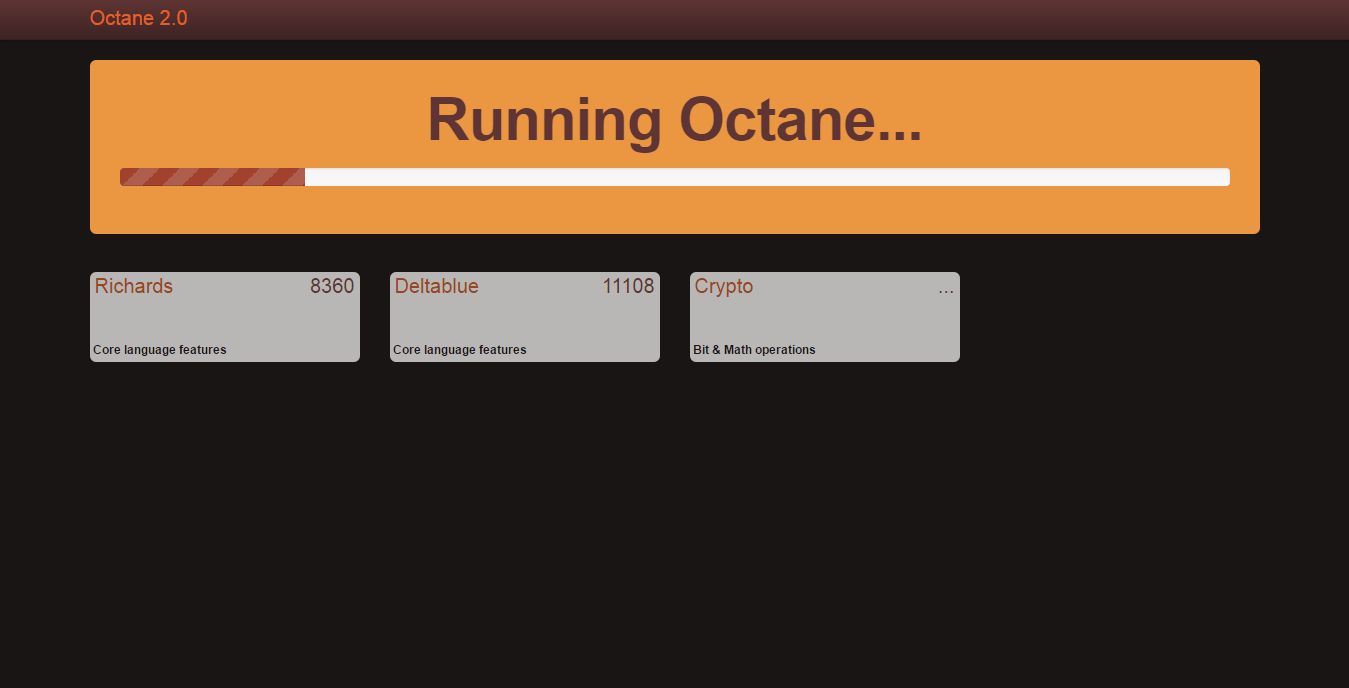 Octane: 2.0 is a modern benchmark that measures a JavaScript engine’s ...