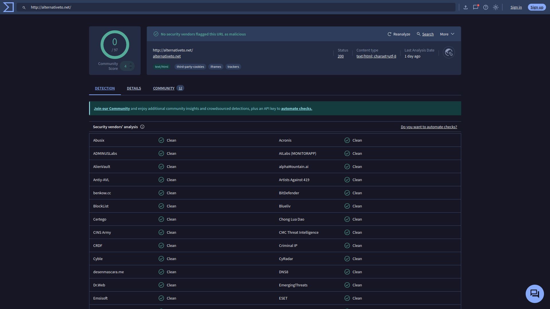 VirusTotal: Inspects files and URLs with 70+ scanners | AlternativeTo
