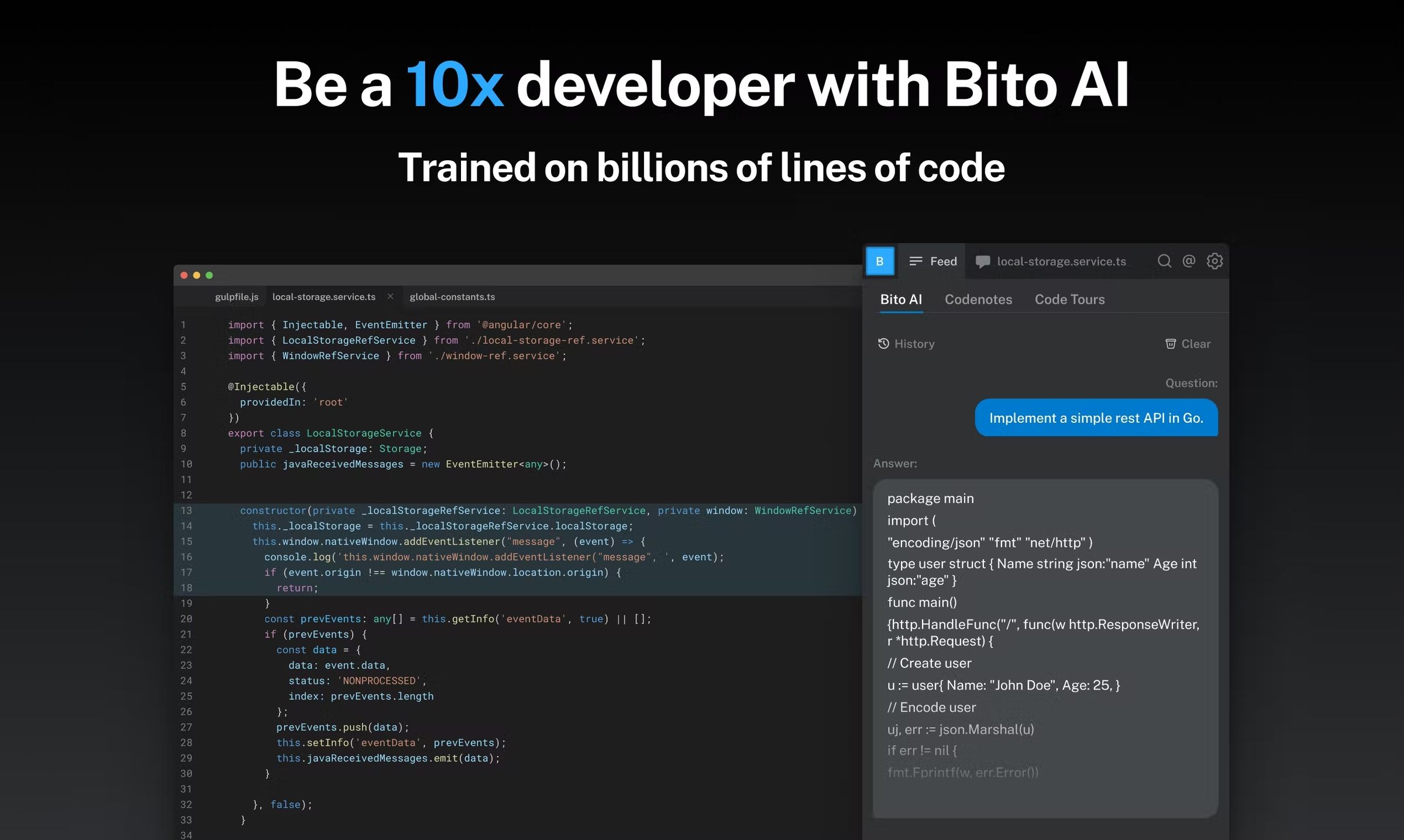 Bito AI: Bito’s AI Assistant from your IDE or Chrome makes it easy to write code | AlternativeTo