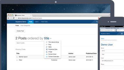 KeystoneJS: Node.js CMS & Web Application Platform | AlternativeTo