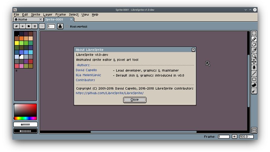 LibreSprite: Free and open source program for creating and animating ...
