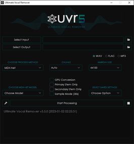 Ultimate Vocal Remover GUI: GUI for a Vocal Remover that uses Deep Neural Networks | AlternativeTo