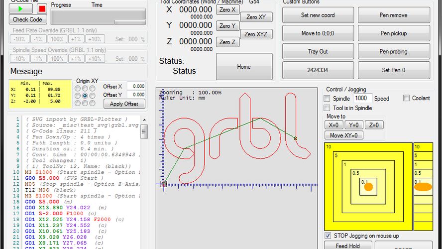 GRBL- Plotter: A GCode sender (not only for lasers or plotters) for up to two GRBL controller ...