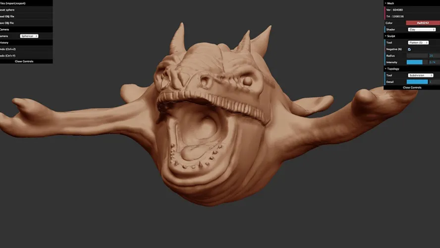 SculptGL: Browser-based 3d-modeling application | AlternativeTo