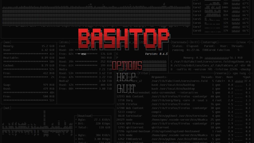 Bashtop: Linux/OSX/FreeBSD resource monitor | AlternativeTo