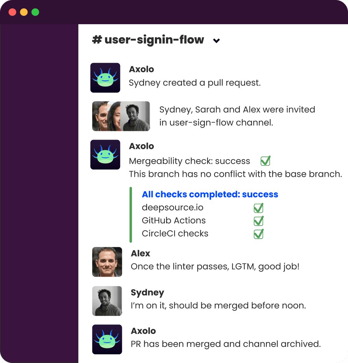 Axolo: Slack & GitHub/GitLab integration | AlternativeTo
