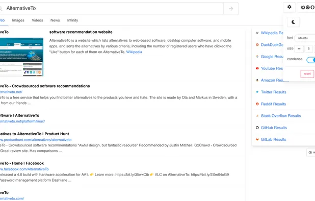 Infinity Search: Privacy search engine that is completely customizable ...