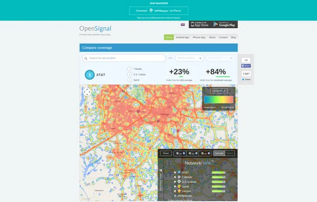 OpenSignal: With OpenSignal you can map cellular coverage, find Wi-Fi ...