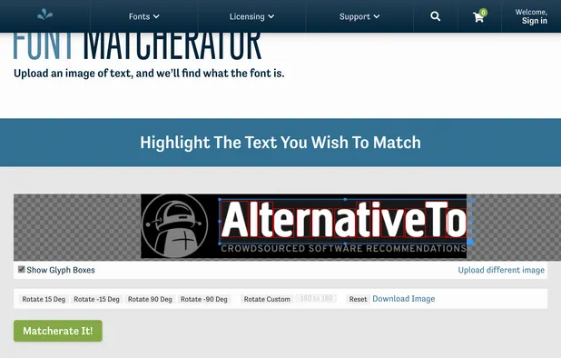 Fontspring Matcherator: Free font finder tool that identifies fonts in ...