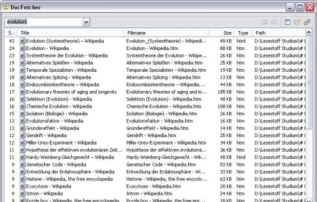 DocFetcher: Desktop search application which allows you to search the ...