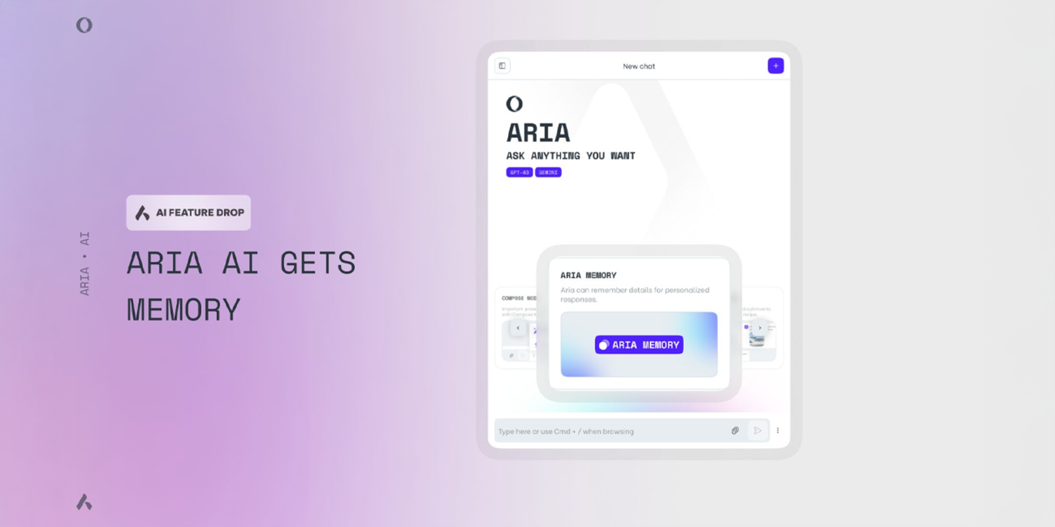 Opera Developer introduces Aria AI memory feature for enhanced user interactions | AlternativeTo