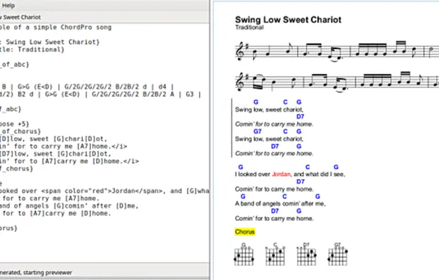 ChordPro: A lyrics and chords formatting program | AlternativeTo
