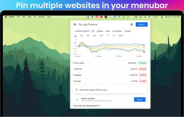 Menubar Browser Pin Websites To Menubar Browse Web Without De Focusing The Current App