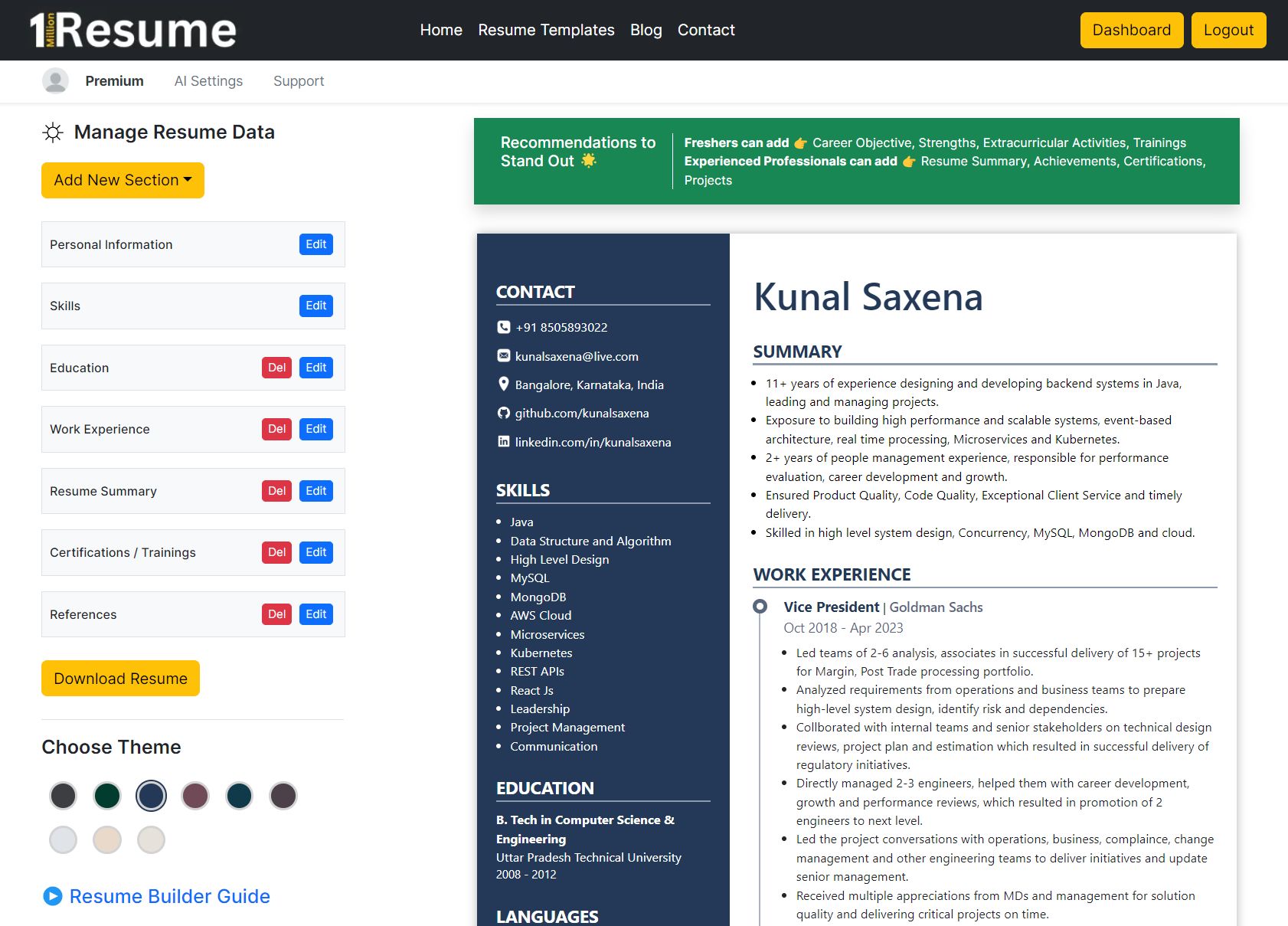 1MillionResume AI Resume Builder Alternatives and Similar Sites & Apps ...