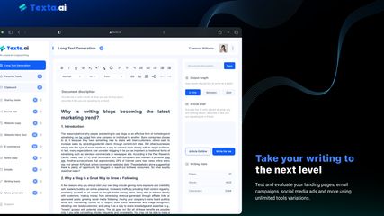Texta.ai: AI copywriting tool that automatically generates and ...