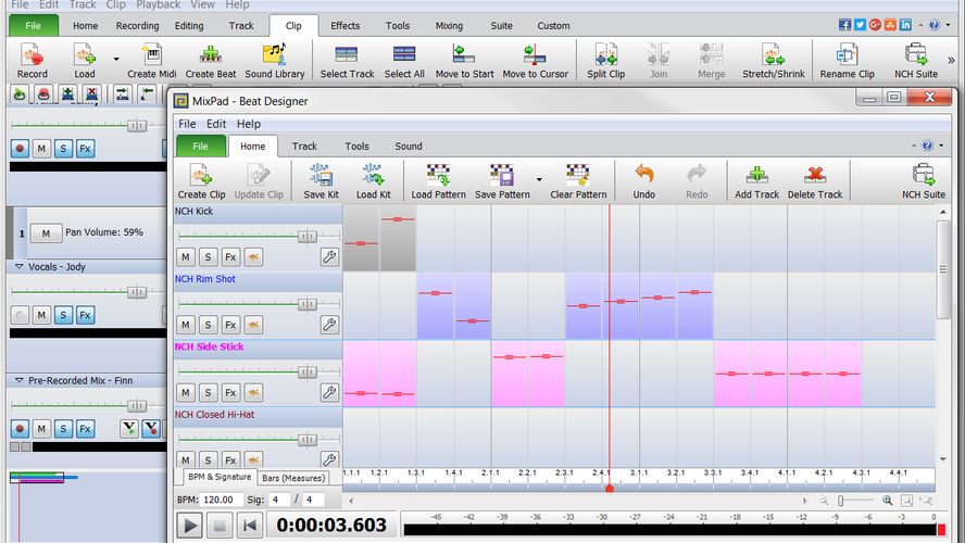 MixPad: Is free music Music Mixer and Recording software designed for ...