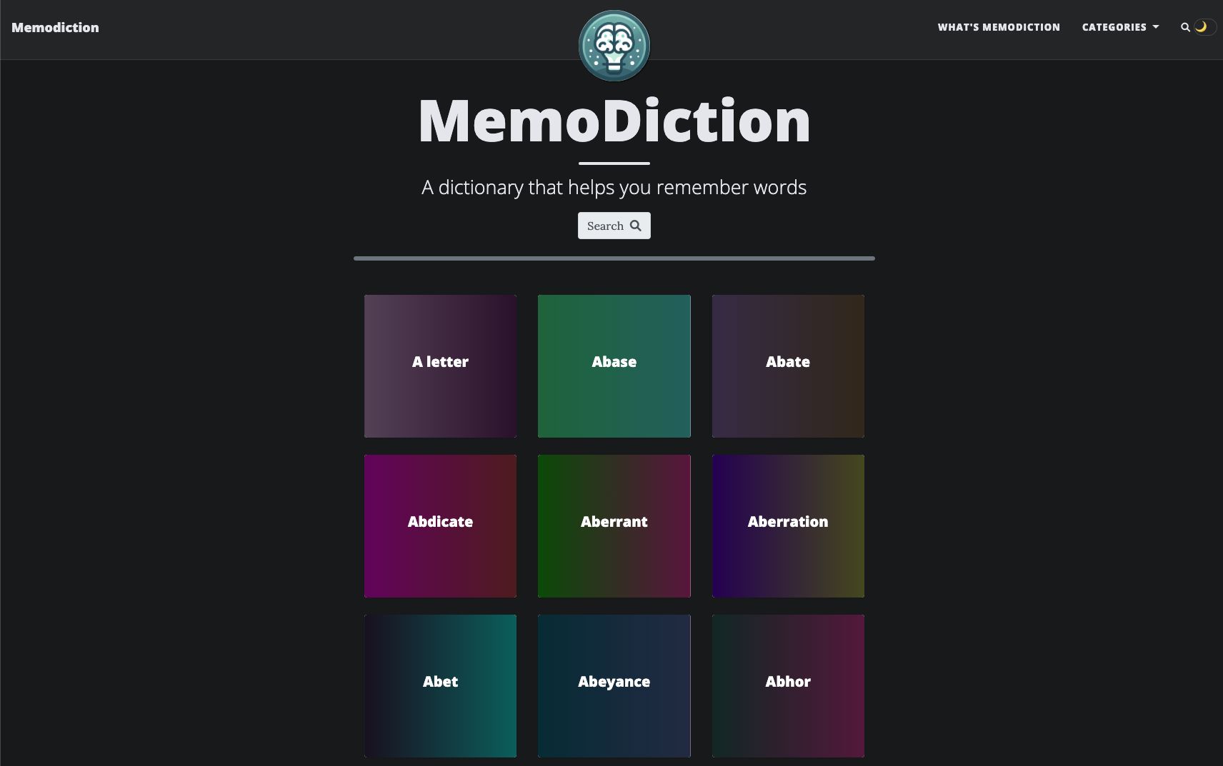 Memodiction.com: A dictionary that helps you remember words | AlternativeTo