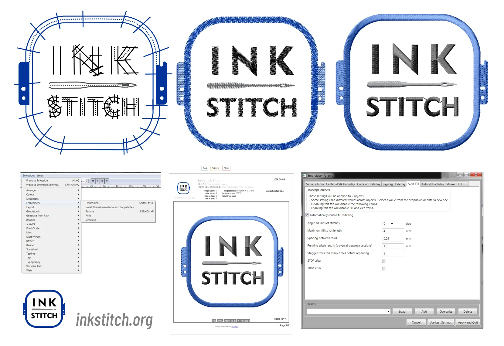 Ink/Stitch: An Inkscape extension for designing machine embroidery ...