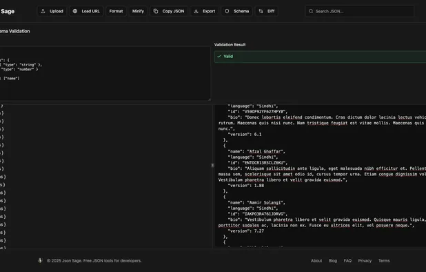 JSON Sage: Free, fast, and modern online JSON viewer, editor, validator ...