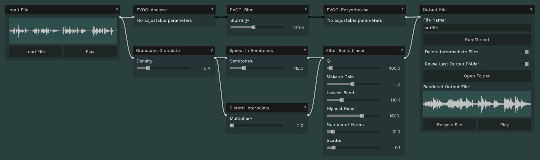 SoundThread: Node based GUI for The Composers Desktop Project ...