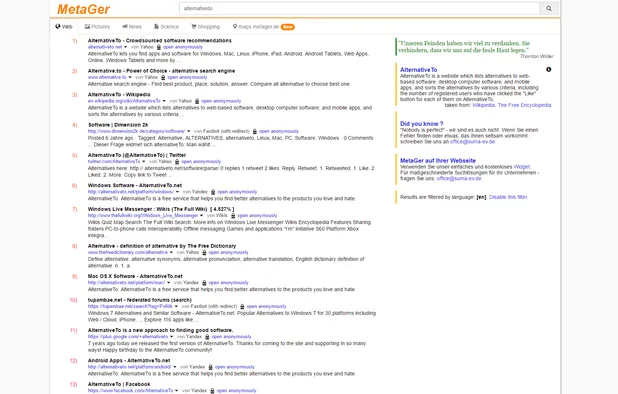 Open Source Search Engines Without Generative AI | AlternativeTo