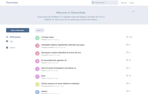Flarum: The next-generation forum software that makes online discussion fun. | AlternativeTo