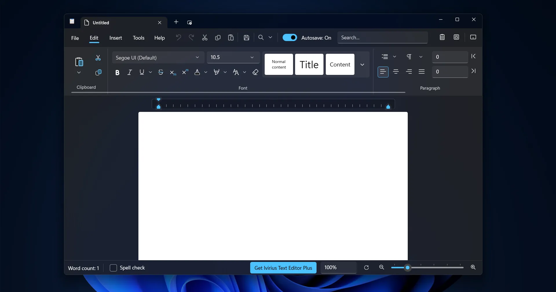 Ivirius Text Editor: Rich text editing for Windows with tabs, autosave ...