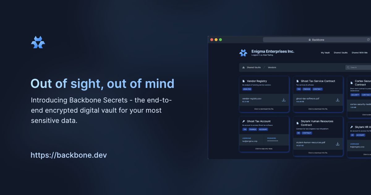 Backbone: Secrets is the vault for your most sensitive data ...