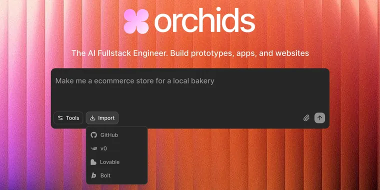 Orchids: Chat-driven, no-code web and app builder with AI layout, instant preview, and ...