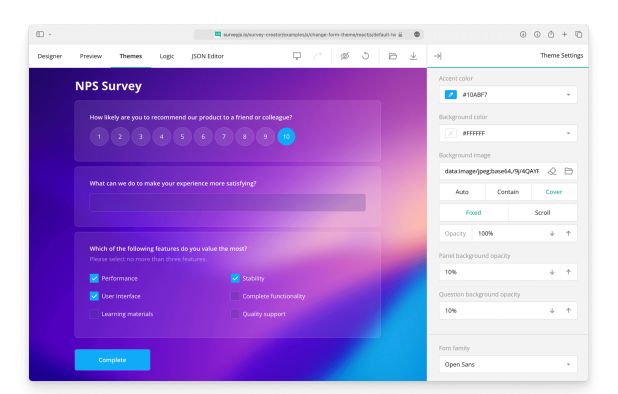 SurveyJS: Scalable UI Libraries for Form Automation and Surveying ...
