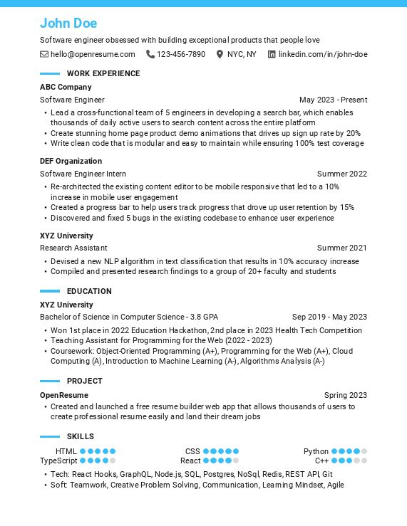 OpenResume: Powerful open-source resume builder and resume parser | AlternativeTo