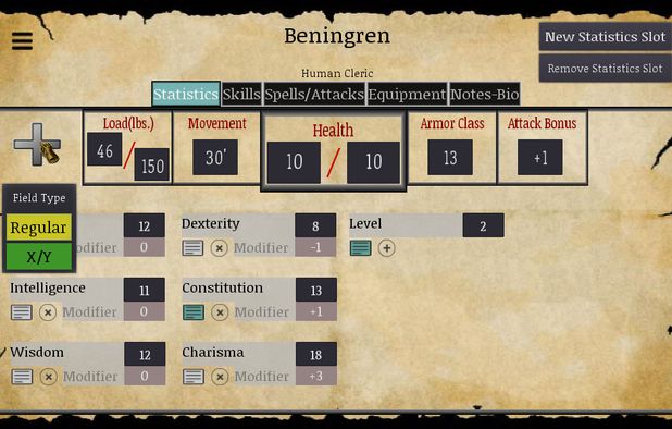 Digital Character Sheet: A substitute to traditional PDF character ...