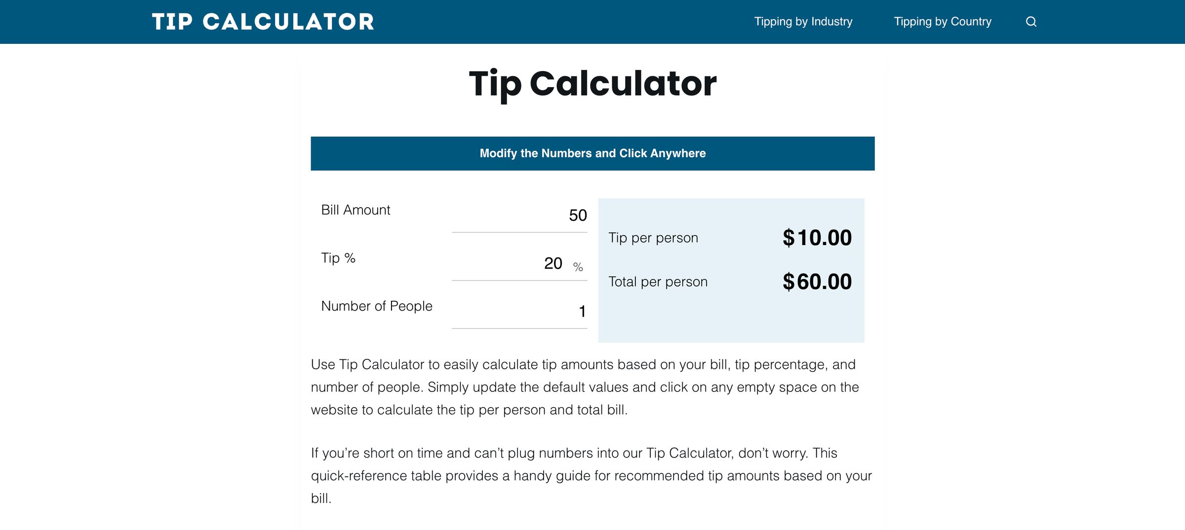 TipCalculator.org Alternatives and Similar Sites & Apps | AlternativeTo