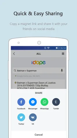 iDope: Torrent search engine for both PC & Android | AlternativeTo