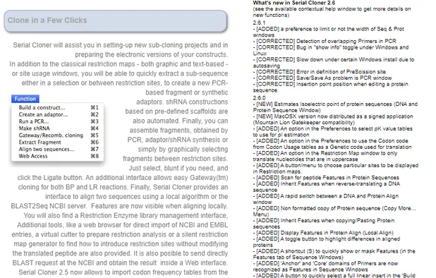 Serial Cloner: Molecular Biology software | AlternativeTo