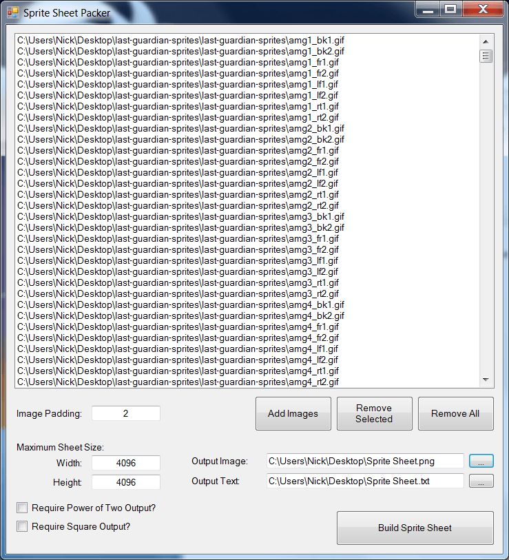 Sprite Sheet Packer: Fully featured tool for | AlternativeTo