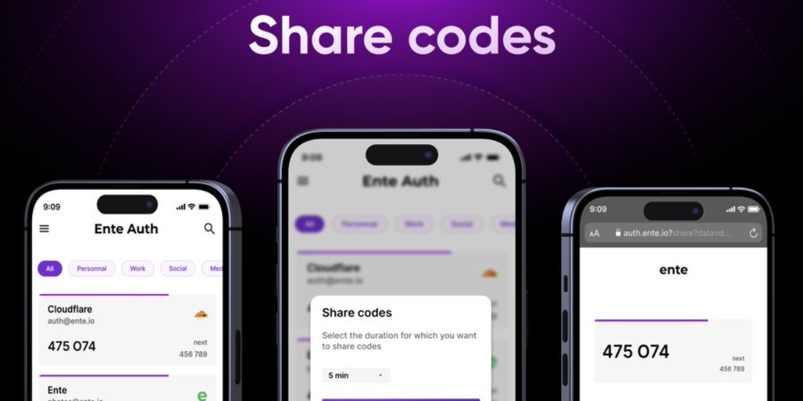 Share 2FA codes with Ente Auth securely with new feature | AlternativeTo
