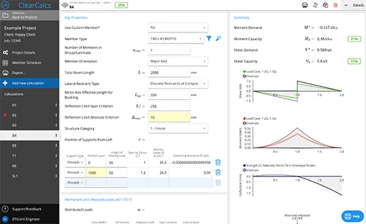 ClearCalcs: Easy to use online structural design and analysis tool for ...