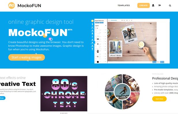 MockoFun: Online free graphic designer editor, text editor and photo ...