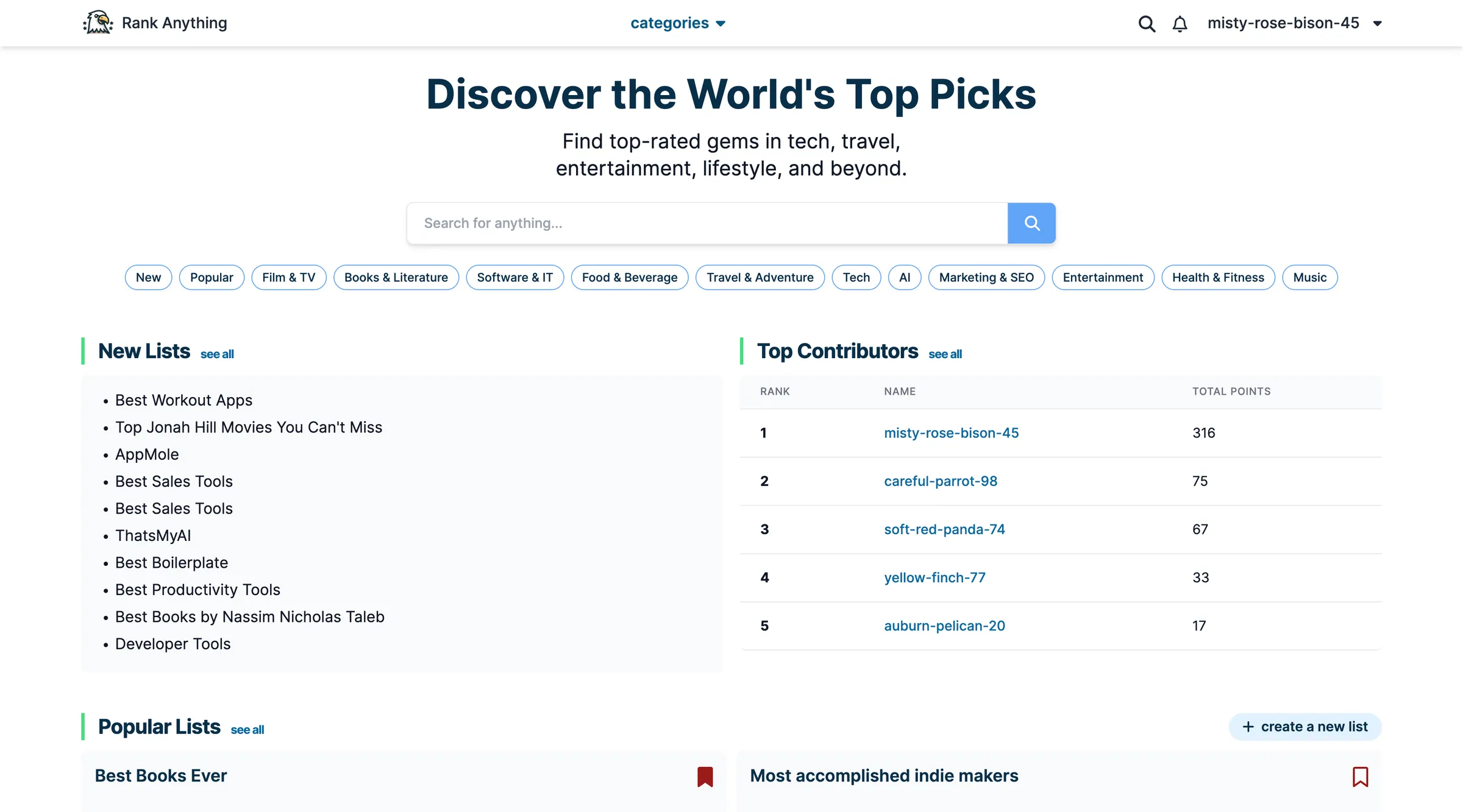 Rank Anything Alternatives and Similar Sites & Apps | AlternativeTo