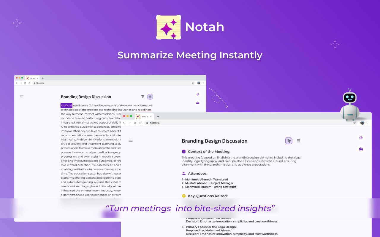 Notah AI: AI executive assistant that records Google Meet, Zoom, Teams ...