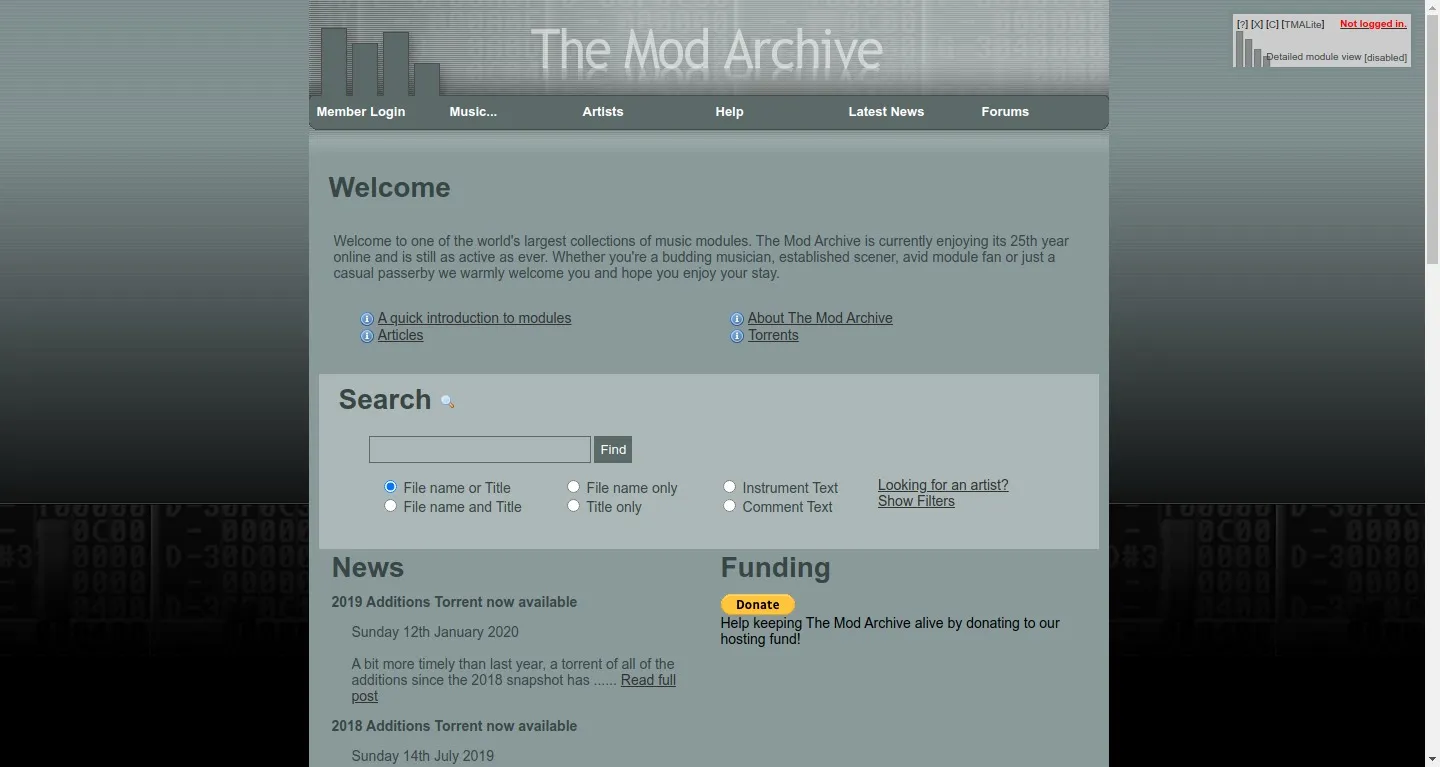 The Mod Archive Alternatives and Similar Sites & Apps | AlternativeTo