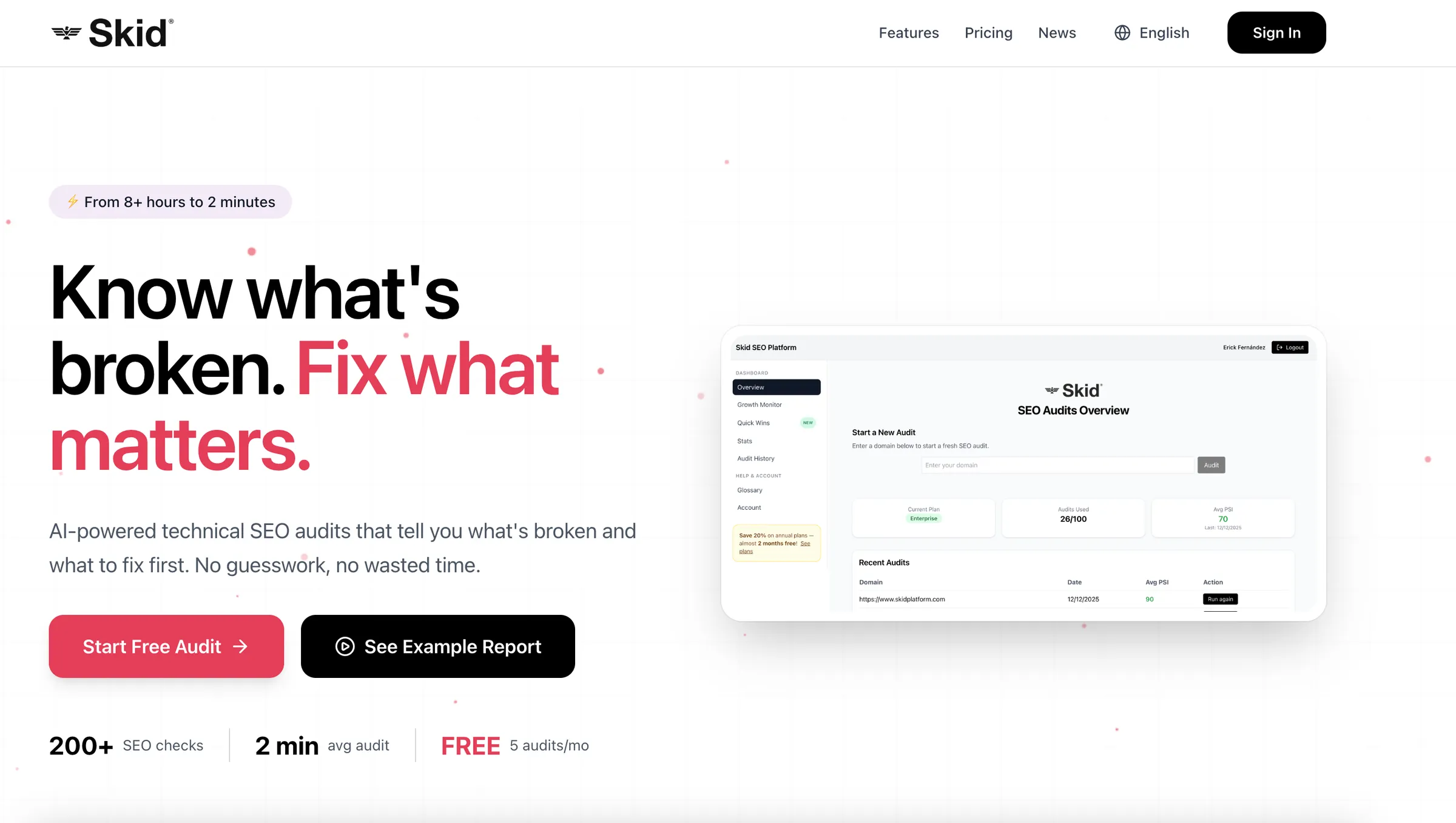 Skid: Platform automates comprehensive AI-SEO audits | AlternativeTo