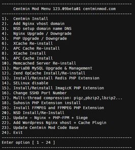 CentminMod: Centmin Mod LEMP stack auto installer with SSH based menu for management for ...
