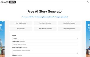 Generate Story: Generatestory.io is an AI-powered story generator ...