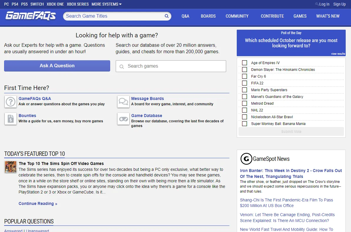GameFAQs Alternatives - Explore Similar Sites & Apps | AlternativeTo